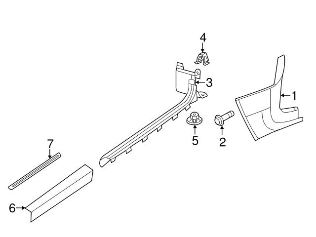 Genuine VW/Audi 5C3853371A82V Door Sill Plate; Left - VW | VW5C3853371A82V