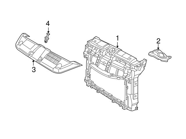 Genuine VW/Audi 5C5805931A Radiator Support Bracket; Left - VW ...