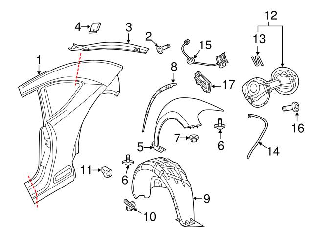 Genuine VW/Audi 5C5810773B Fuel Filler Door Lock Actuator - VW ...