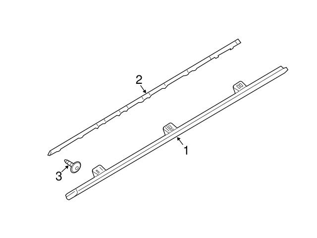 Genuine VW/Audi 5C5853945B Rocker Panel Molding Bracket; Left - VW ...
