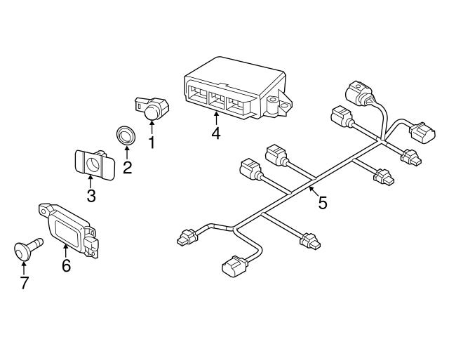 Genuine VW/Audi 5C5919491B Parking Aid Sensor Bracket; Right Inner - VW ...