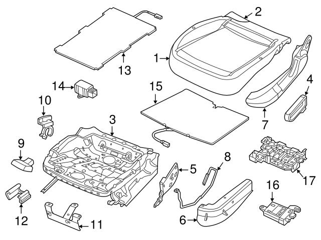 Genuine VW/Audi 5C5959337A Air Bag Seat Sensor Mat; Right - VW ...