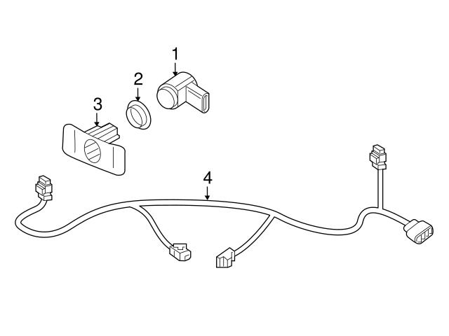 Genuine VW/Audi 5C5971095D Parking Aid System Wiring Harness; Left ...