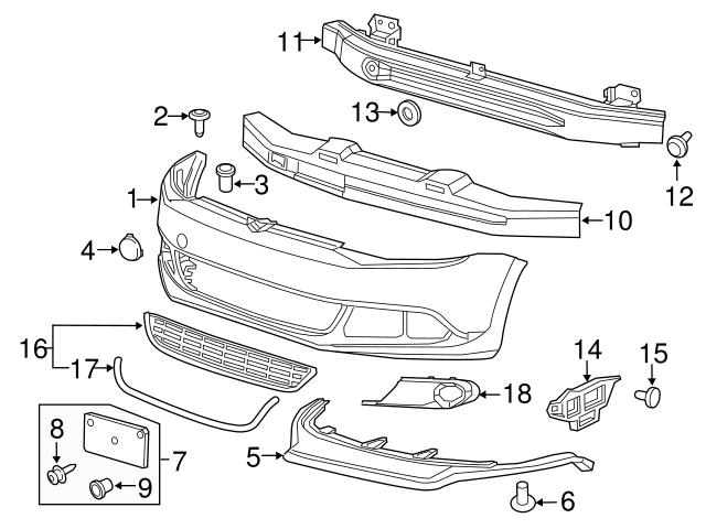 Genuine VW/Audi 5C6807241BGRU Tow Eye Cap; Front SKU: 1505269-VW ...