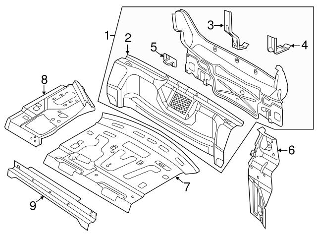 Genuine VW/Audi 5C6810690 Tail Light Pocket; Rear Right - VW ...