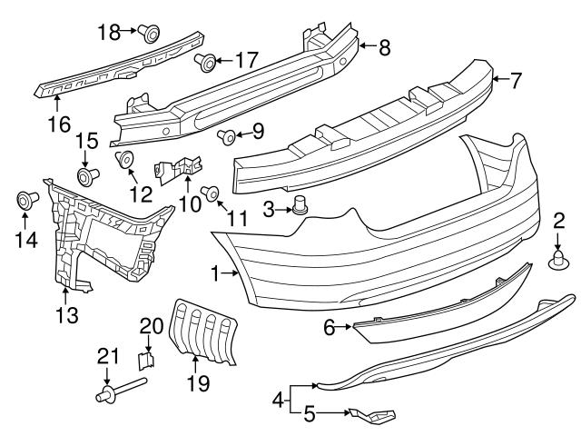 Genuine VW/Audi 5C6825715 Bumper Cover Heate Shield; Rear Left - VW ...