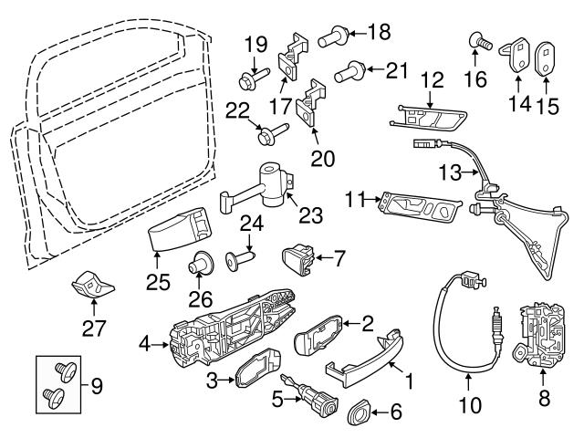 Genuine VW/Audi 5C6837085C Door Latch Cable; Left, Right, Front - VW ...