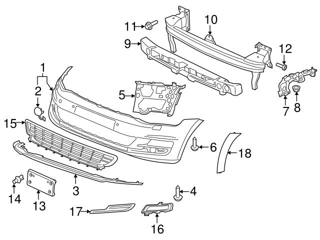 Genuine VW/Audi 5G0805915Q9B9 Spoiler Retainer - VW | VW5G0805915Q9B9