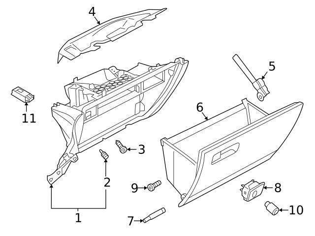 Genuine VW/Audi 5G0947409 Glove Box Light; Left, Right - VW | VW5G0947409