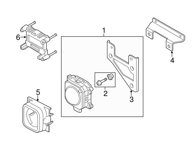 Genuine VW/Audi 5G0998561 Cruise Control Distance Sensor Hardware Kit ...