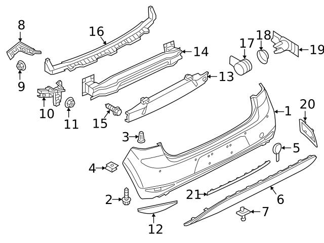 Genuine VW/Audi 5G6807568R9B9 Spoiler | VW5G6807568R9B9