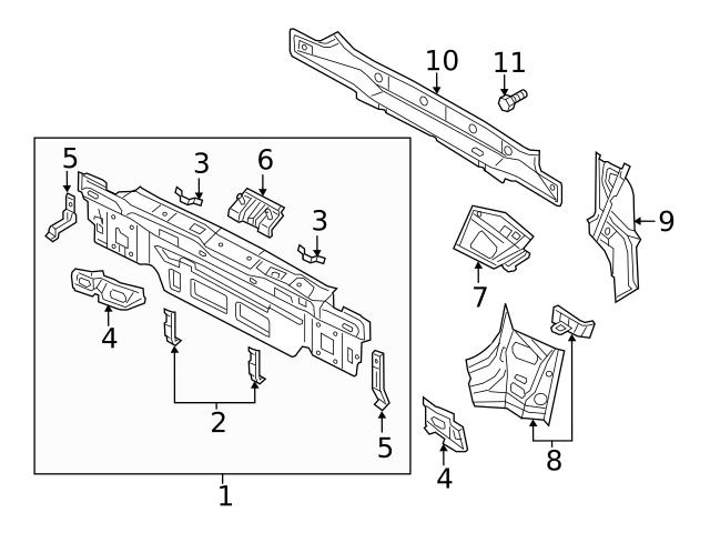 Genuine VW/Audi 5G9813327A Tail Light Pocket; Left - VW | 5G9813327 ...