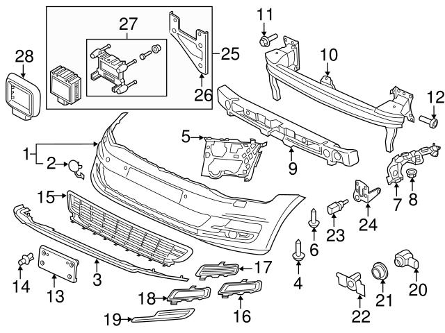 Genuine VW/Audi 5GM853671ARYP Grille - VW | VW5GM853671ARYP