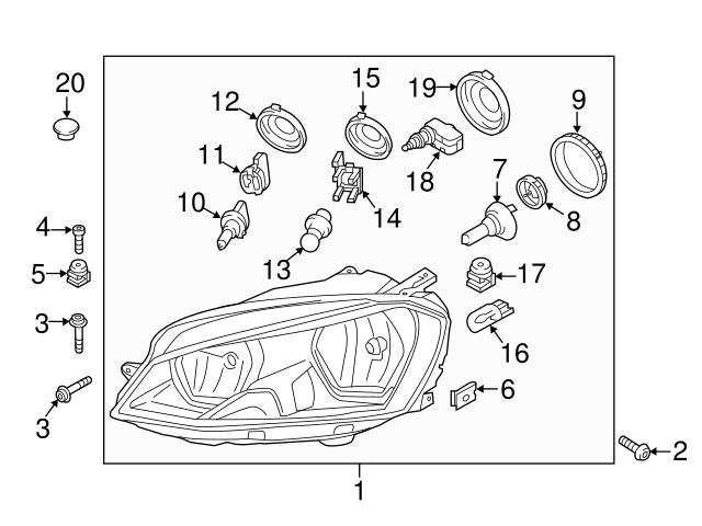 Genuine VW/Audi 5GM941006C Headlight Assembly; Right - VW | 5GM941006 ...