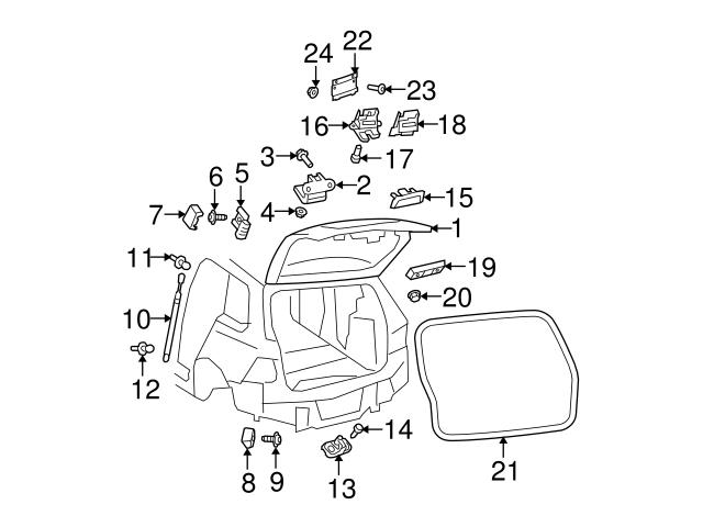 Genuine VW/Audi 5J0827566E Liftgate Pull Handle; Rear - VW | 5J0827566C ...