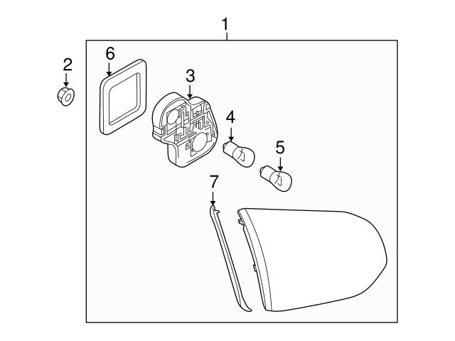 Genuine VW/Audi 5K0945259 Back Up Lamp Socket; Left - VW | VW5K0945259