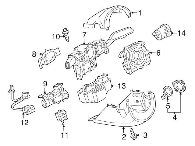 Genuine VW/Audi 5K0953223 Combination Switch Bracket SKU: 1505284-VW ...