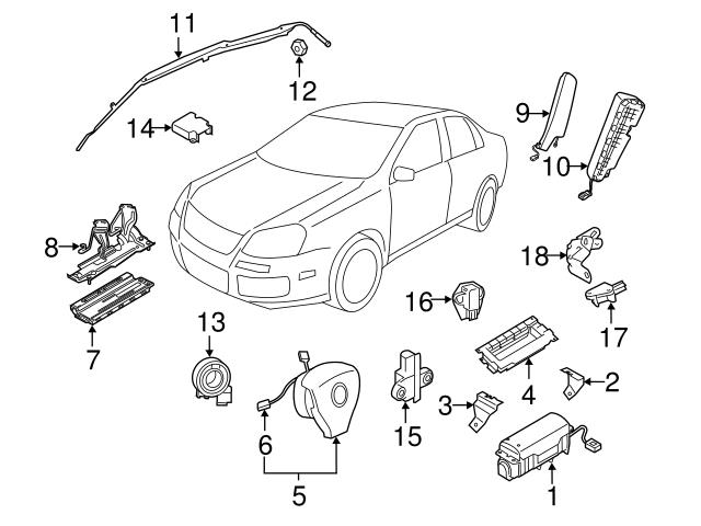 Genuine VW/Audi 5K0953549A Air Bag Clockspring - VW | VW5K0953549A