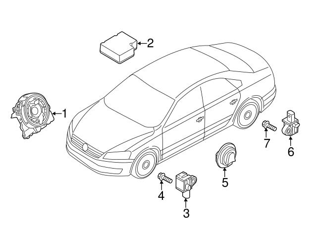 Genuine VW/Audi 5K0953569BC Air Bag Clockspring - VW | VW5K0953569BC