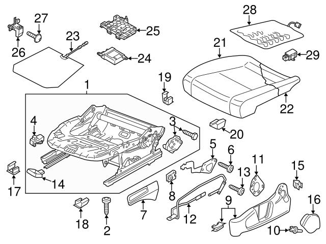 Genuine VW/Audi 5K0959772 Power Seat Control Module; Left, Right, Front ...