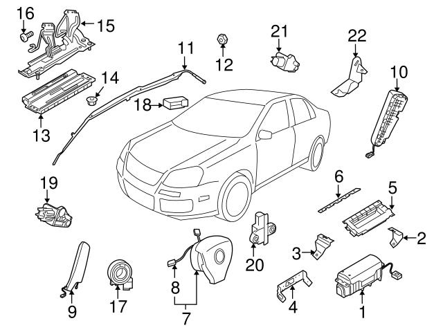 Genuine VW/Audi 5K0971584A Air Bag Wiring Harness - VW | VW5K0971584A