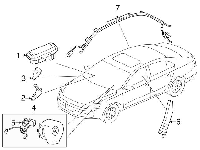 Genuine VW/Audi 5K0971584C Air Bag Wiring Harness - VW | VW5K0971584C