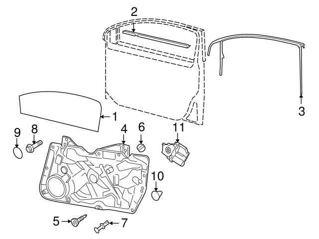 Genuine VW/Audi 5K4837431C5AP Window Channel; Left SKU: 1445496-VW ...