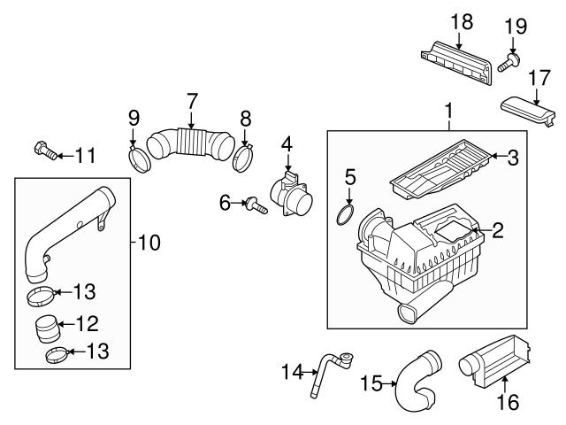 Genuine VW/Audi 5N0129618C Air Intake Hose - VW | 5N0129618B VW5N0129618C