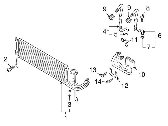 Genuine VW/Audi 5N0317229 Automatic Transmission Oil Cooler Hose Seal ...