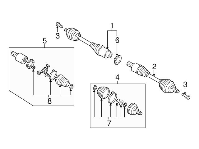 Genuine VW/Audi 5N0407764J CV Axle Assembly; Right - Audi, VW ...