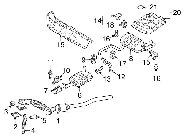 Genuine VW/Audi 5N0825671D Exhaust Heat Shield - Audi, VW | 5N0825661A ...