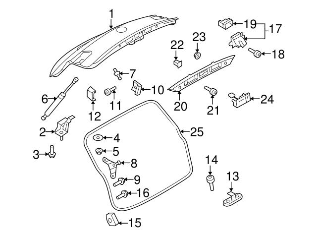 Genuine VW/Audi 5N0827287A Liftgate Trim Cover - VW | VW5N0827287A