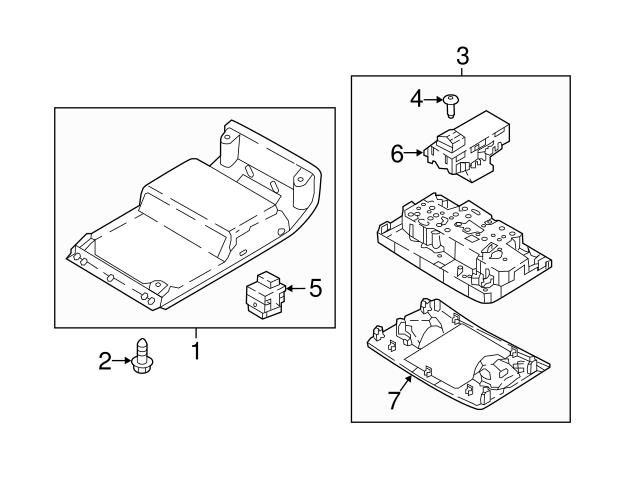 Genuine VW/Audi 5NN86759182V Overhead Console - VW | VW5NN86759182V