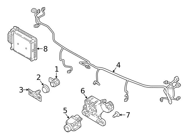 Genuine VW/Audi 5NN971095E Parking Aid System Wiring Harness - VW ...
