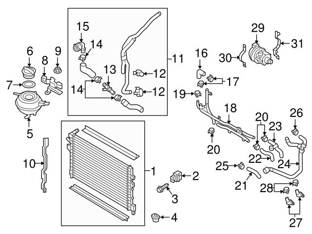 Genuine VW/Audi 5Q0121367F Radiator Mount Bracket - Audi, VW ...