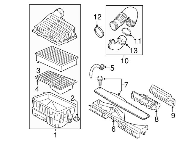 Genuine VW/Audi 5Q0129654AF Air Intake Hose - Audi, VW | 5Q0129654AE ...
