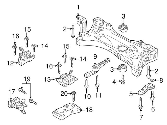 Genuine VW/Audi 5Q0199262BQ Engine Mount; Right - VW | VW5Q0199262BQ