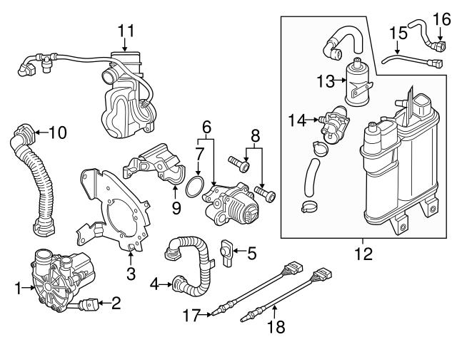 Genuine VW/Audi 5Q0201797C Vapor Canister - Audi | AU5Q0201797C