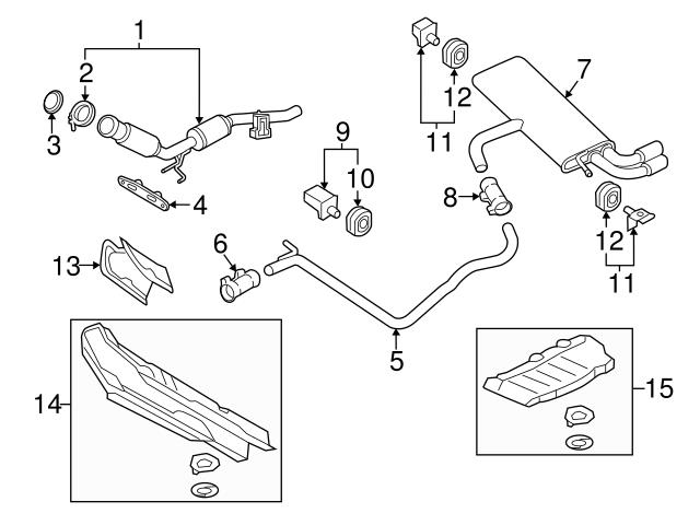 Genuine VW/Audi 5Q0253144R Exhaust System Hanger - Audi, VW | VW5Q0253144R