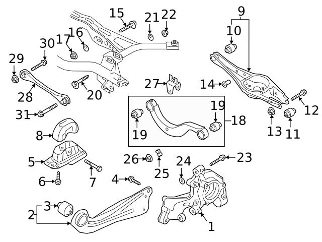 Genuine VW/Audi 5Q0501529E Control Arm; Rear Lower Forward - Audi, VW ...