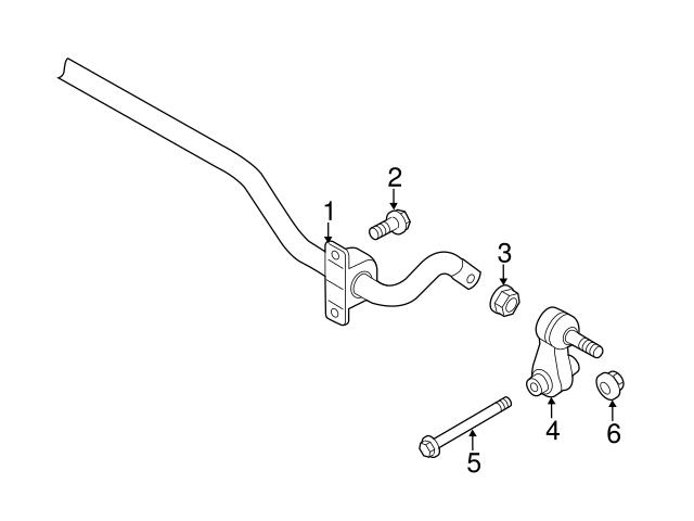 Genuine VW/Audi 5Q0505465C Stabilizer/Sway Bar Link Kit; Right Front ...