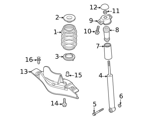 Genuine VW/Audi 5Q0511357H Shock Bumper; Left, Right - Audi, VW ...
