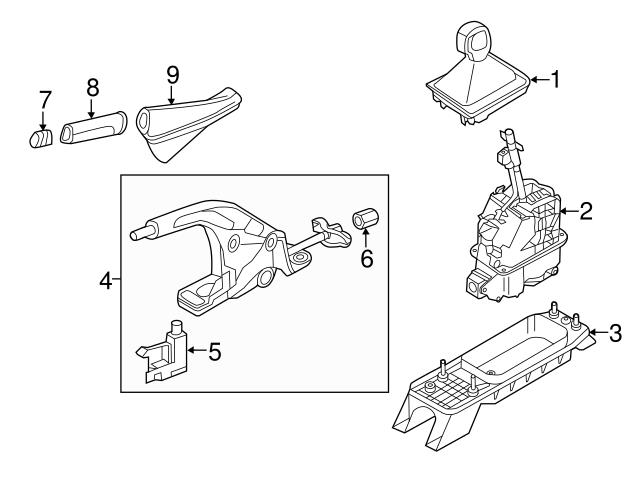 Genuine VW/Audi 5Q0713085A Automatic Transmission Shift Lever Bracket ...