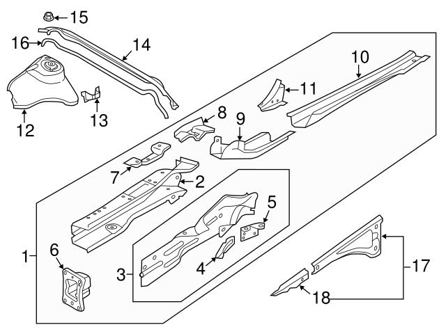 Genuine VW/Audi 5Q0810811 Engine Mount Bracket; Left - Audi, VW ...