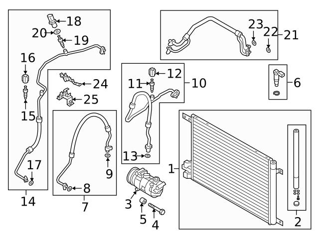 Genuine VW/Audi 5Q0816193 A/C Compressor Relief Valve Seal - Audi, VW ...