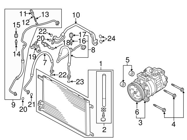 Genuine VW/Audi 5Q0816411AS A/C Condenser - Audi | AU5Q0816411AS