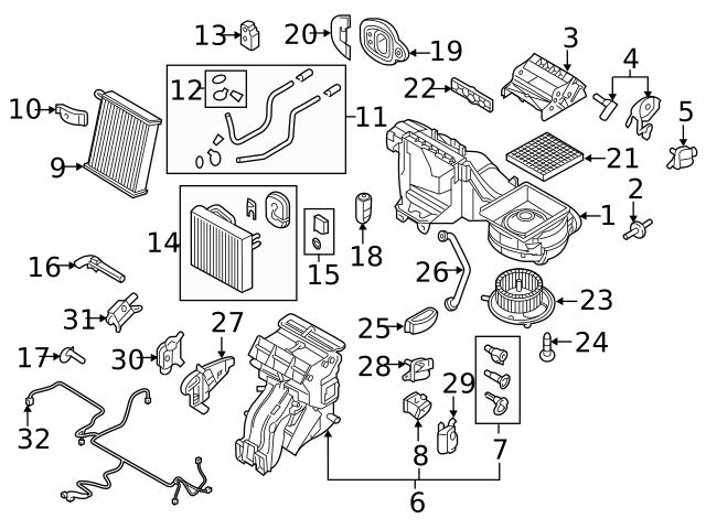 Genuine VW/Audi 5Q0898511K HVAC Air Inlet Door Actuator; Front Right ...