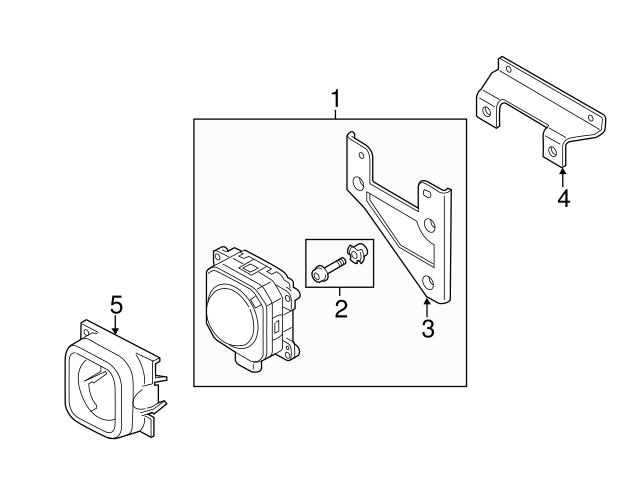 Genuine VW/Audi 5Q0907461A Cruise Control Distance Sensor Bracket ...