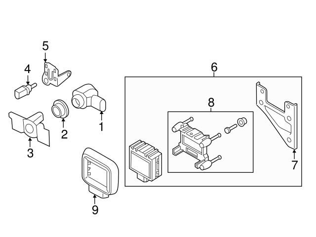 Genuine VW/Audi 5Q0907561H Cruise Control Distance Sensor - VW ...