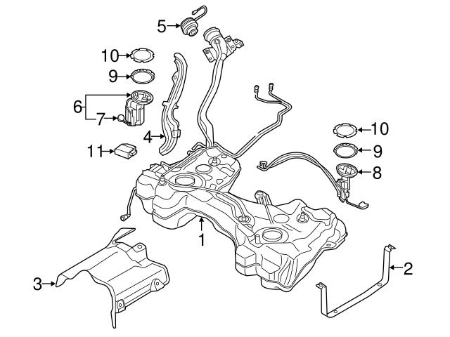 Genuine VW/Audi 5Q0919673AC Fuel Tank Sending Unit; Left - Audi, VW ...